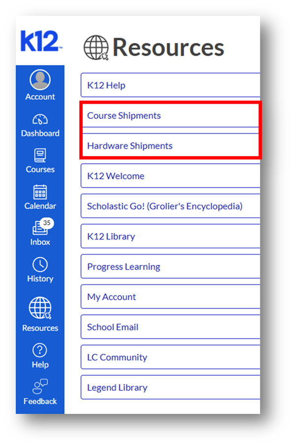 How To Track Your Course Materials and Hardware Shipments