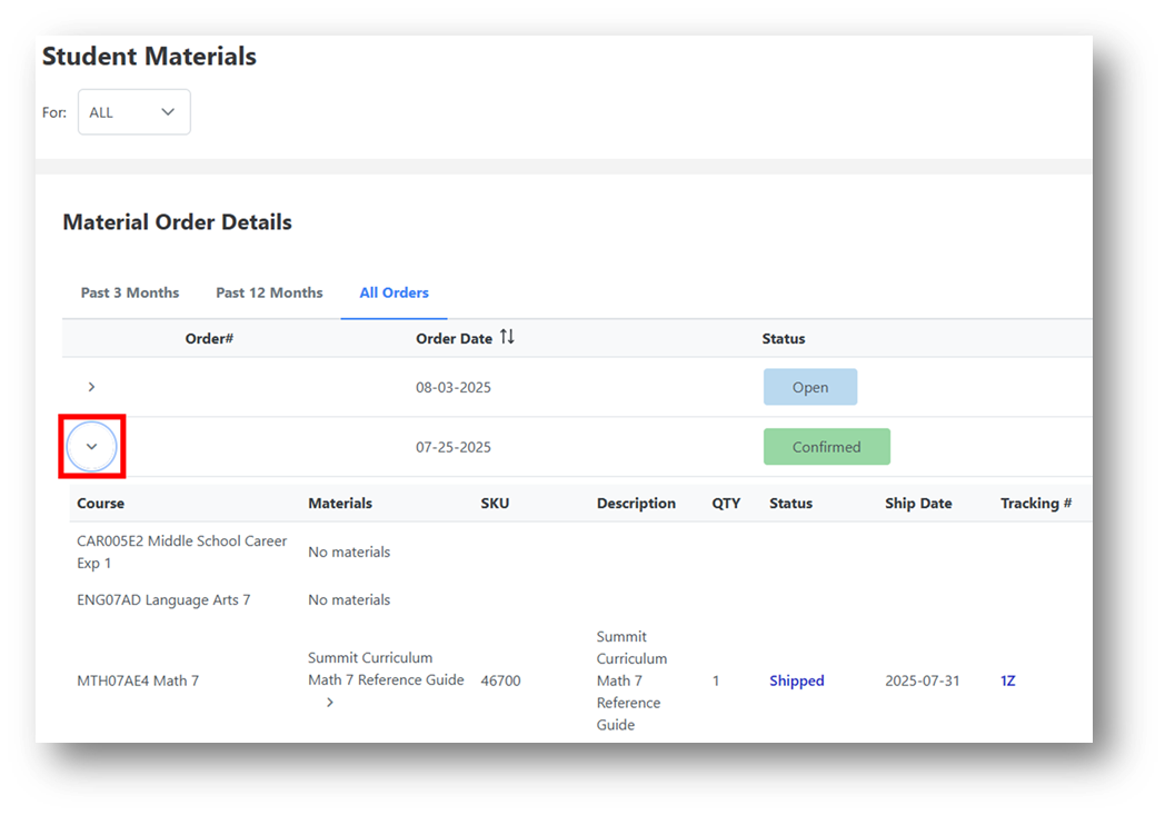 How To Track Your Course Materials and Hardware Shipments