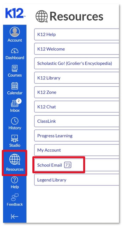K12 School Email Navigation